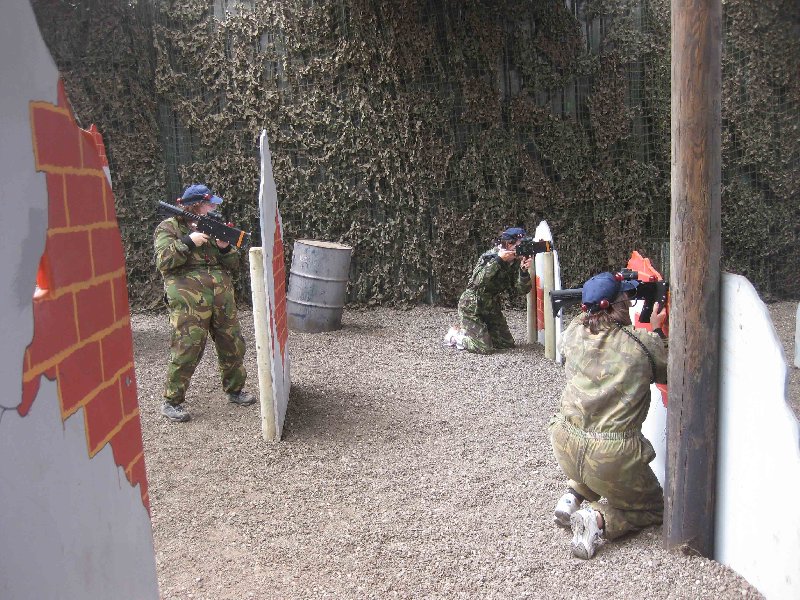 Laser Mayhem's Warehouse indoor playing field at Laser Tag London