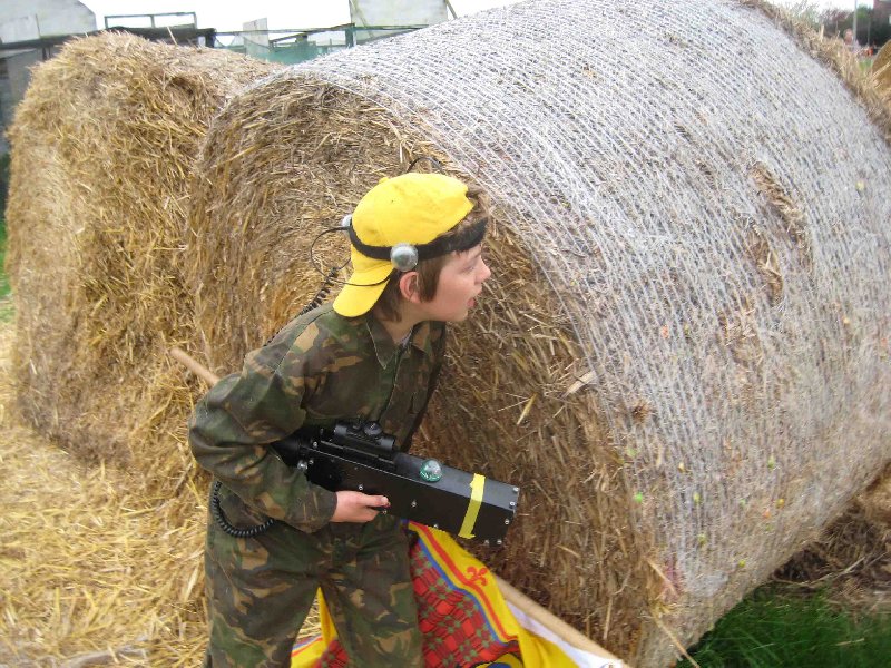 Speedball fast paced Laser tag game with Army lorry at Laser Mayhem
