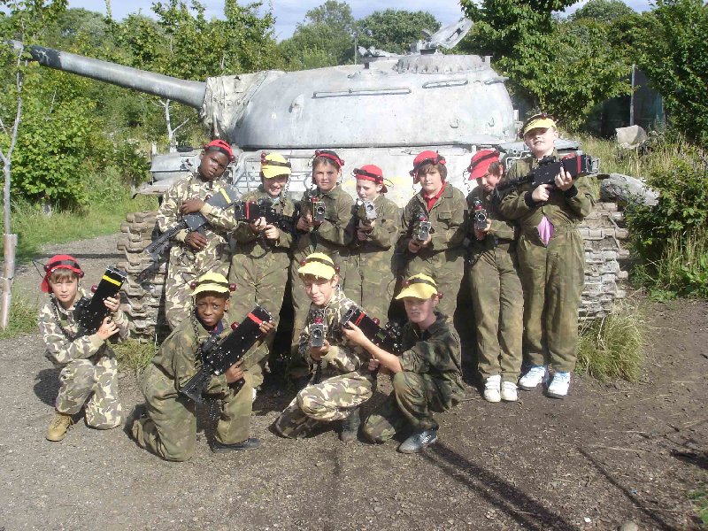 Tank Convoy with a real Russian battle tank at Laser Mayhem Essex